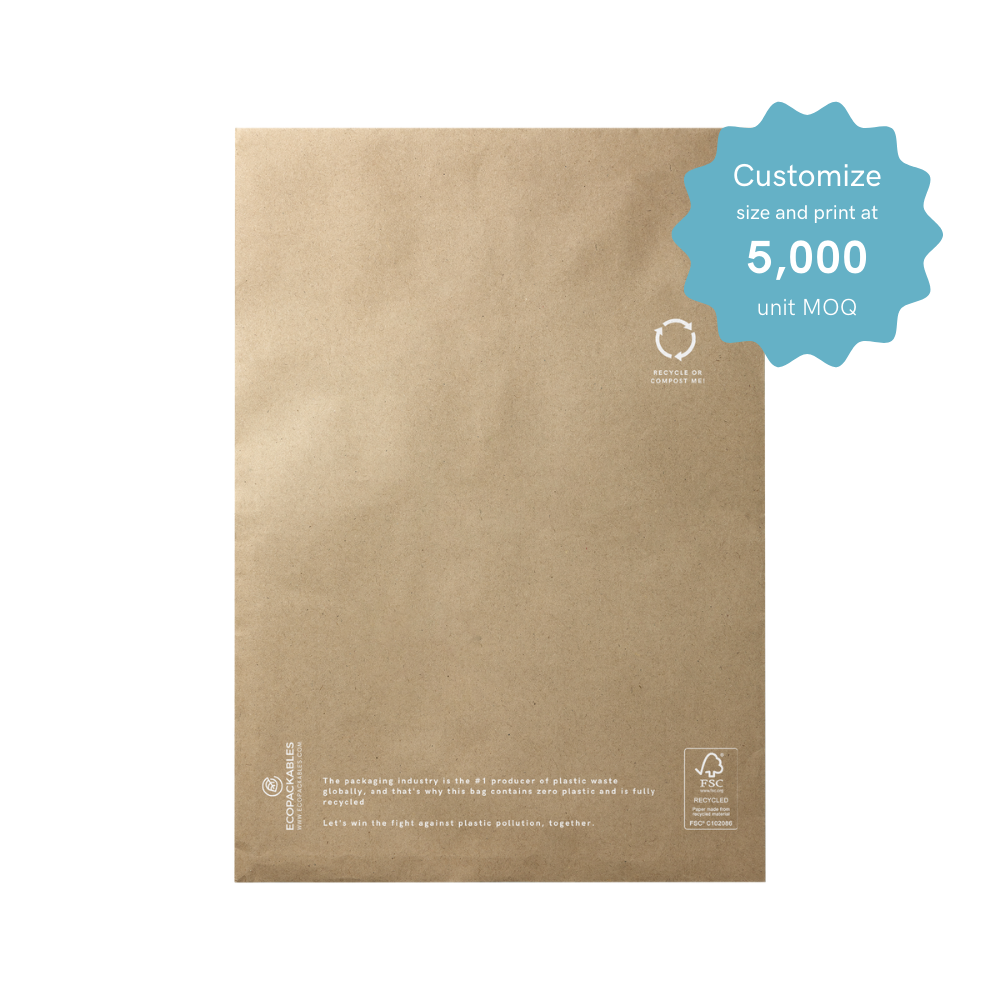 100% Recycled Kraft Paper Mailers – EcoPackables